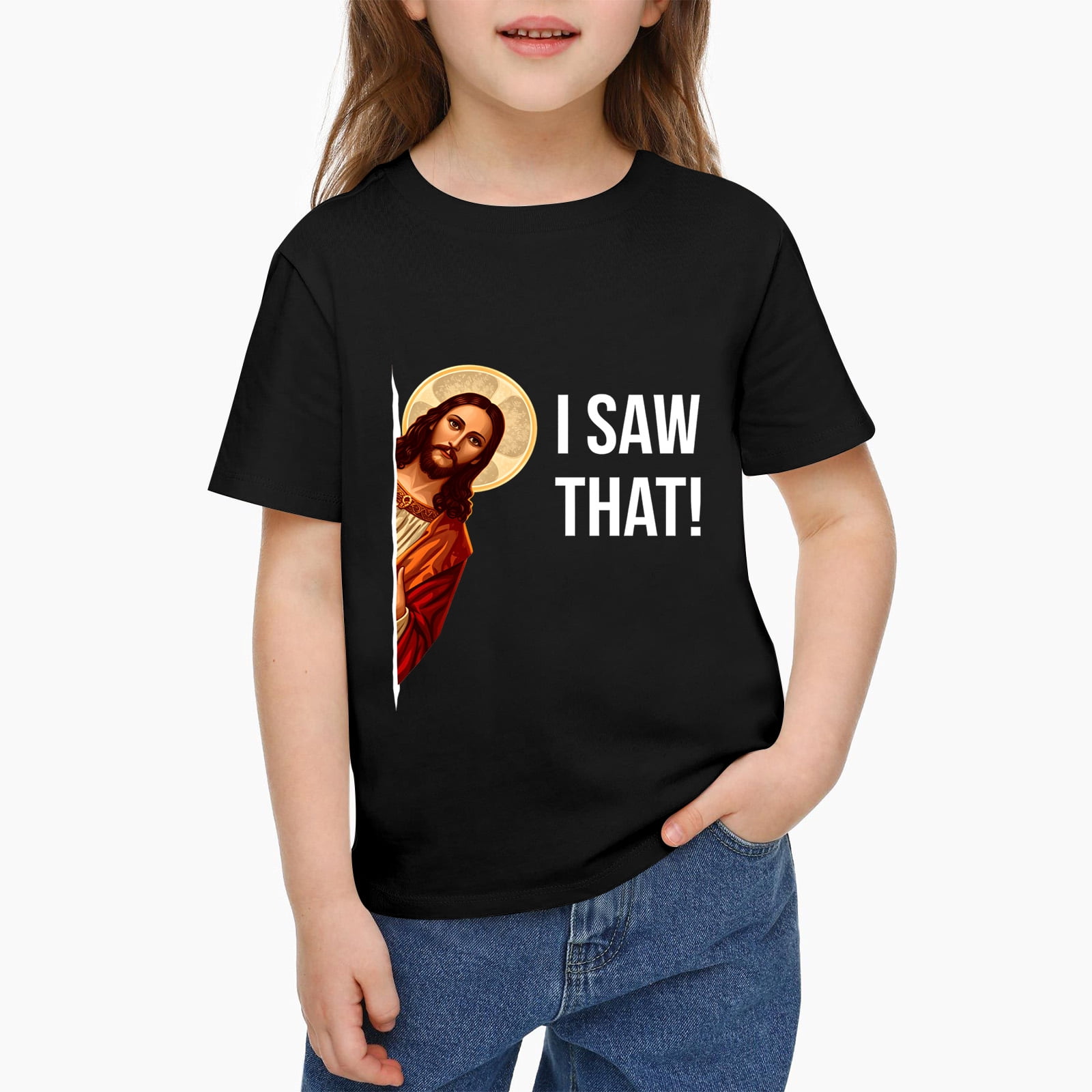 Funny Quote Jesus Meme I Saw That Christian T-Shirt,Casual Holiday Top ...