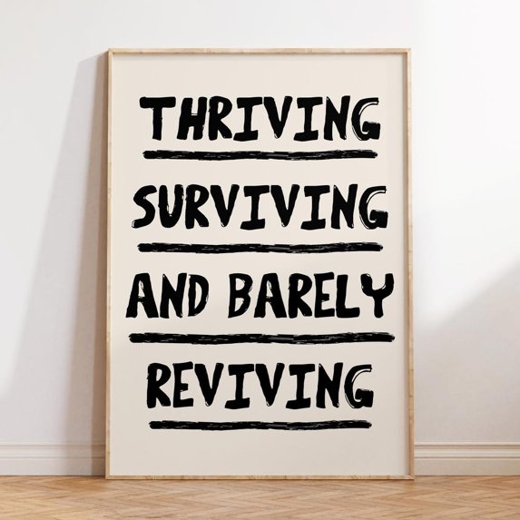 Funny Quote Wall Art: Black And Beige Print UNFRAMED PAPER POSTER, Home ...
