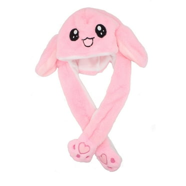 Eutuxia Soft Bunny Ears Hat, Moving Rabbit Plush Toy Cap, Fluffy ...