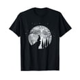 Funny Rabbit Hare Full Moon Night T-Shirt - Silhouette Bunny on Cliff ...