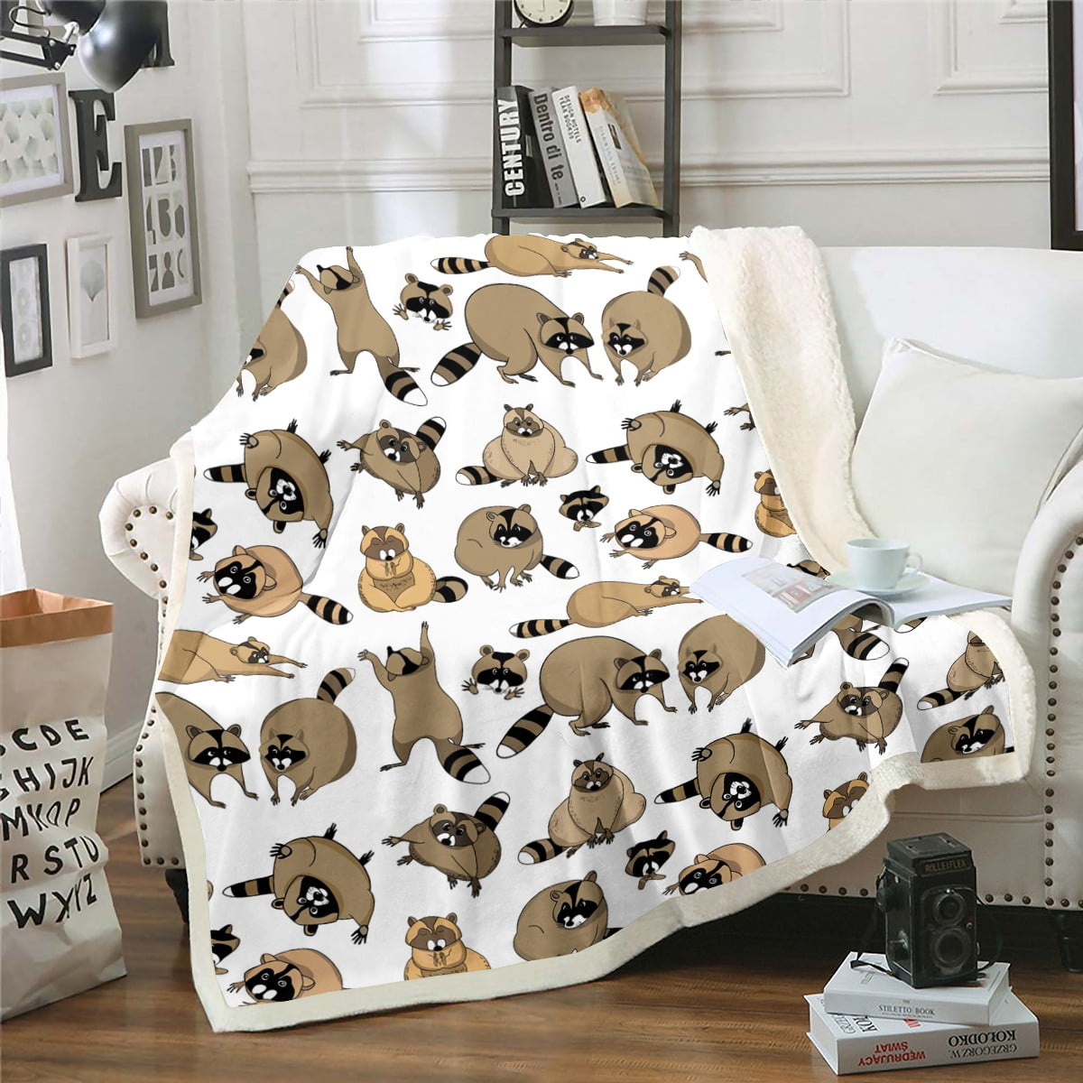 Funny Raccoon Blanket Wild Animals 60"x80" Throw Blanket for Boys Kids ...