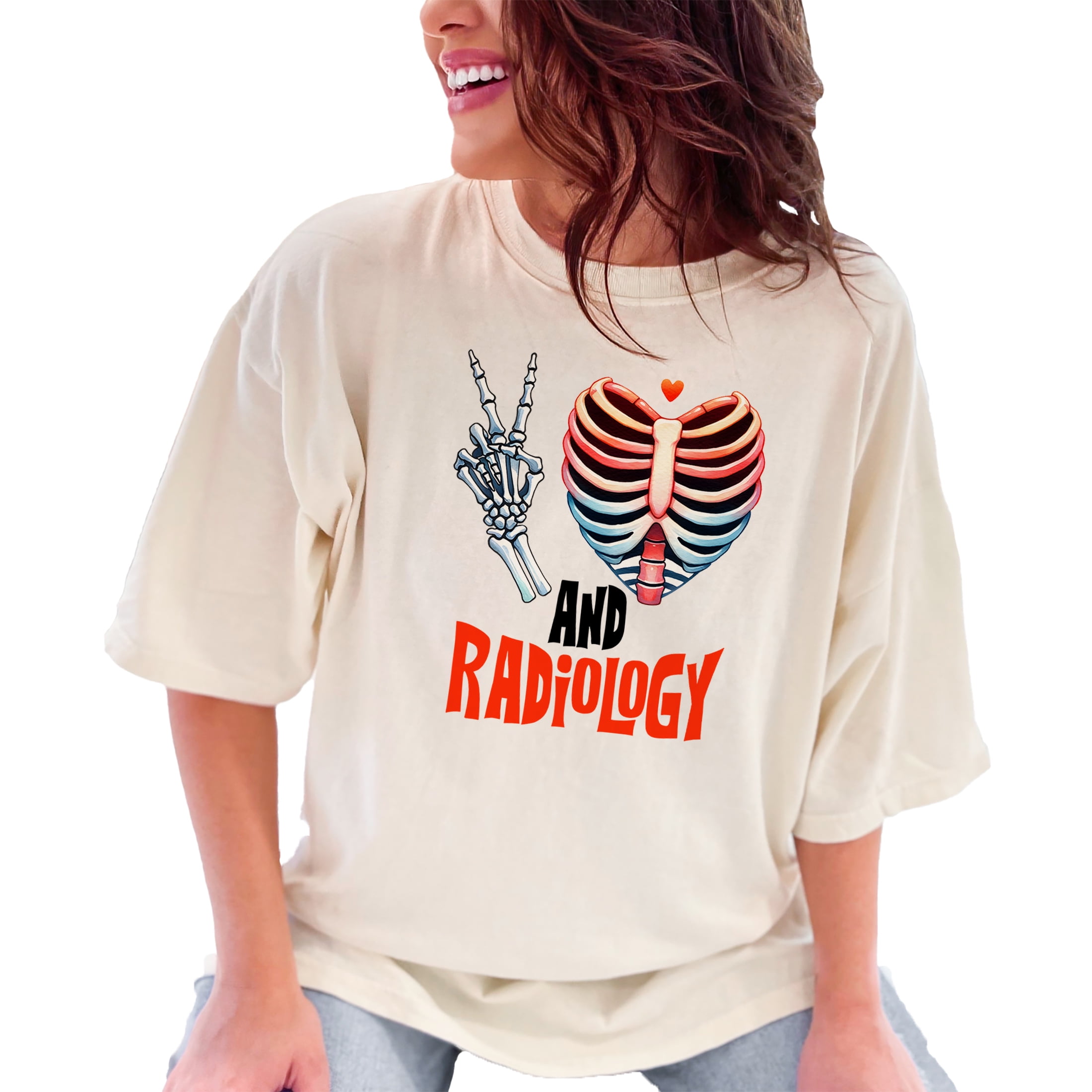 Funny Radiology T-Shirt, Unique Skeleton Ribcage Design, Radiologist ...