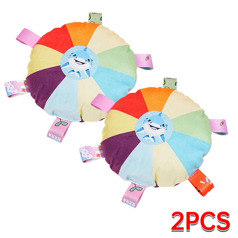 Funny Rainbow Plush Flying Saucer Dog Toys Outdoor Interactive Training Games Chew Toy Pets ...