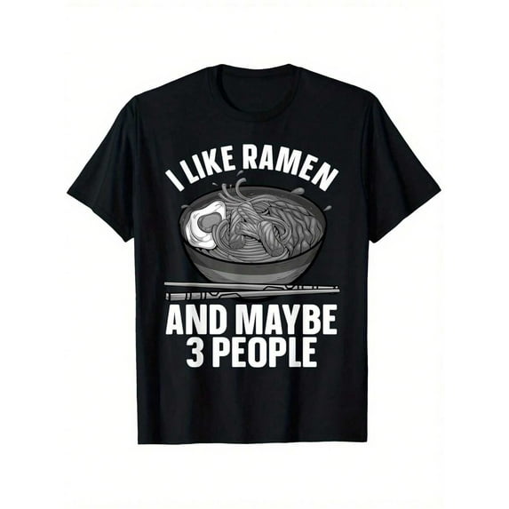 Funny Ramen Noodles Art For Men Women Japanese Noodle Lover T-Shirt ...