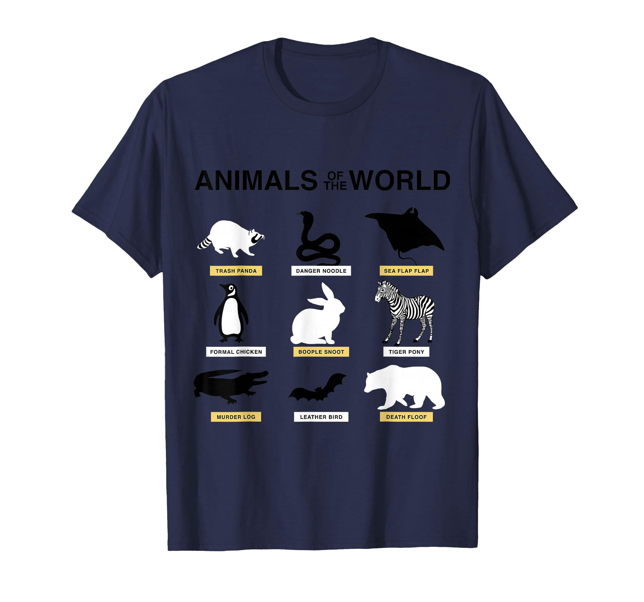 Funny Rare Animals Silhouette T-Shirt for Animal Lovers and Meme ...