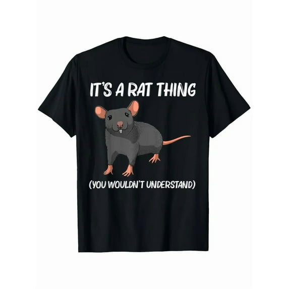 Funny Rat Lover's T-Shirt with "It's a Rat Thing" Slogan & Cartoon ...