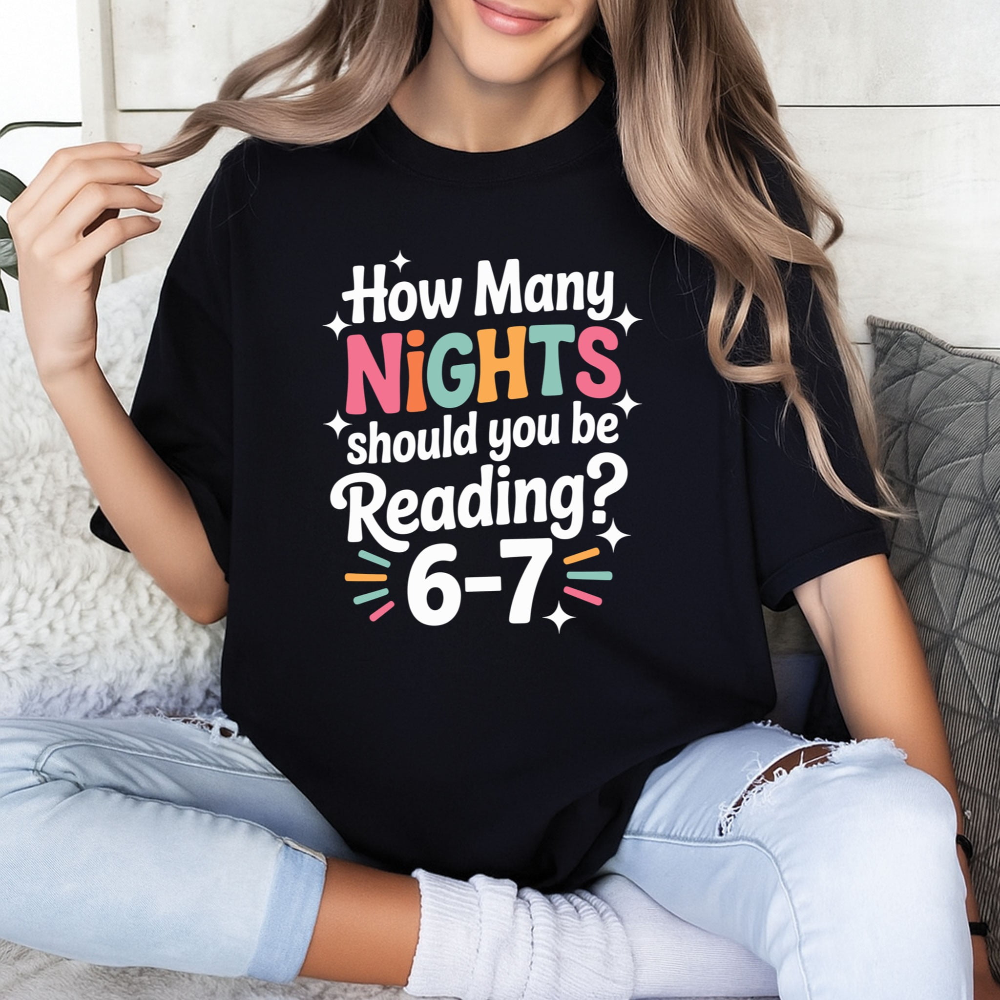Funny Reading 6–7 Meme – T-Shirt, Hoodie & Sweatshirt – Book Lover ...