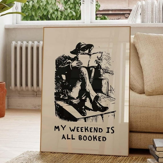 Funny Reading Quote Print: Vintage Book Art Poster UNFRAMED PAPER ...