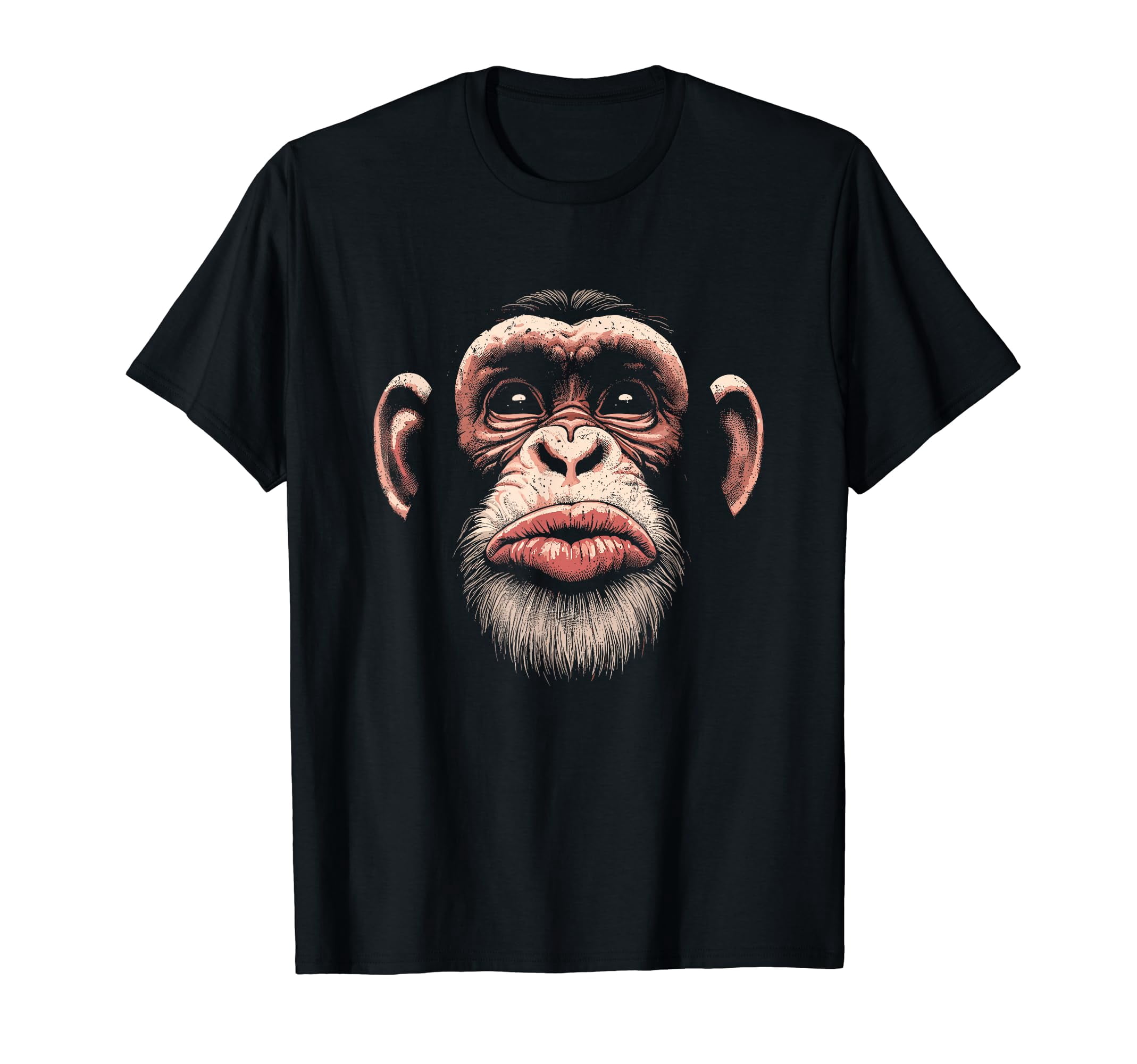 Funny Realistic Monkey Face T-Shirt for Animal Lovers - Cute and Unique ...