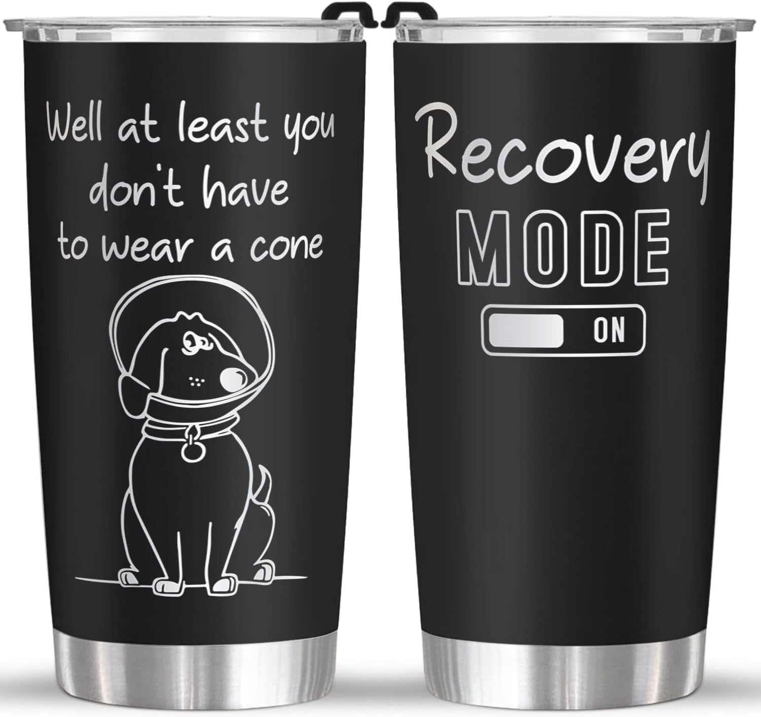 Funny Recovery 20 oz Black Tumbler, Get Well Soon Cup - Feel Better ...