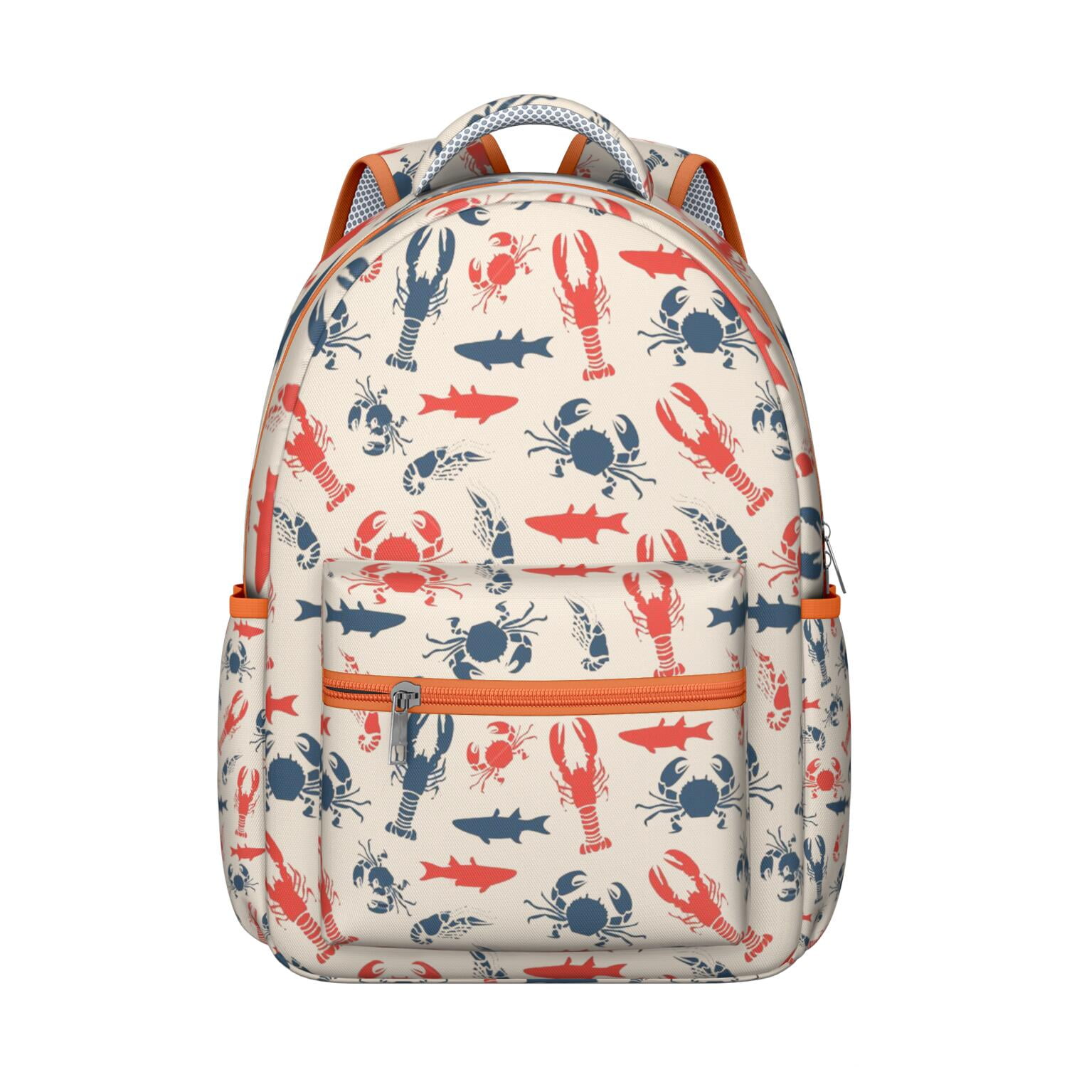 Funny Red Lobster Student Backpack Waterproof Scratch-Resistant School ...