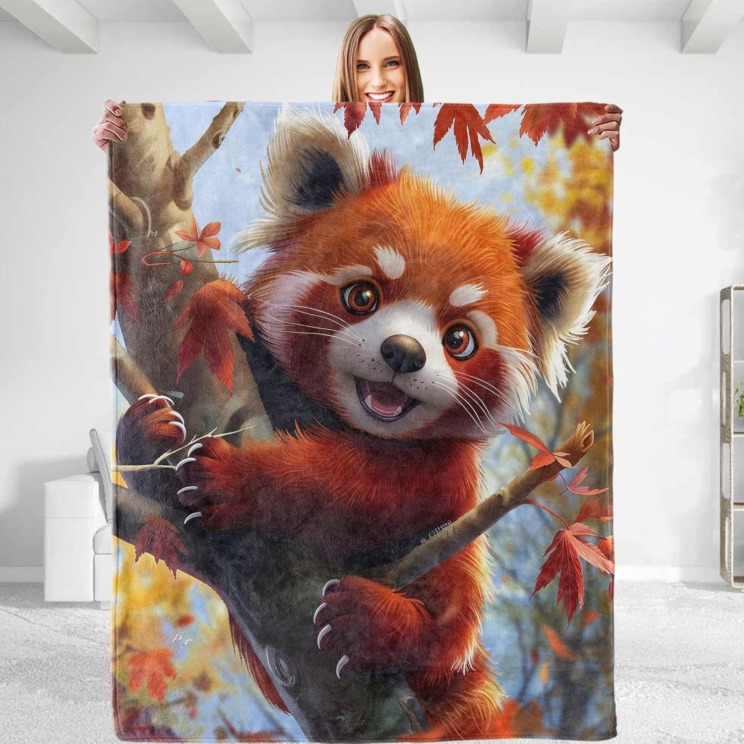 Funny Red Panda Throw Blanket - Soft Plush, Lightweight, Warm, Fuzzy ...