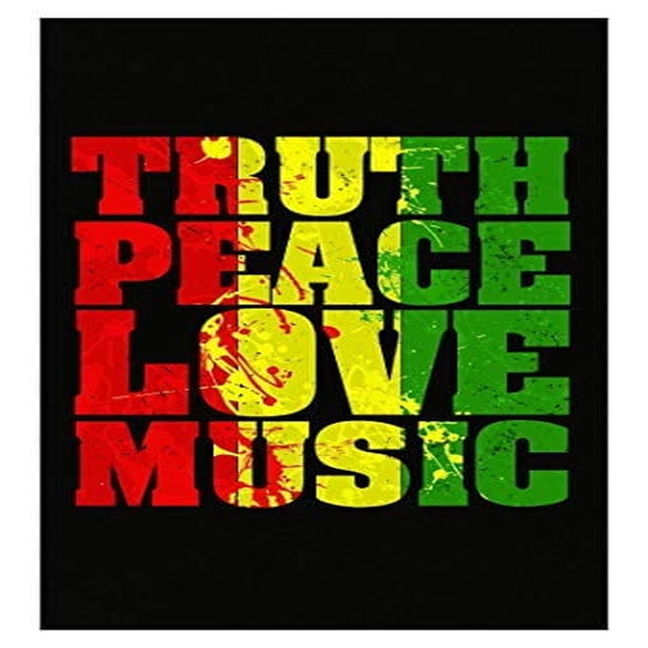 Funny Reggae Poster - Truth, Peace, Love, Music - Humorous Cultural Art ...