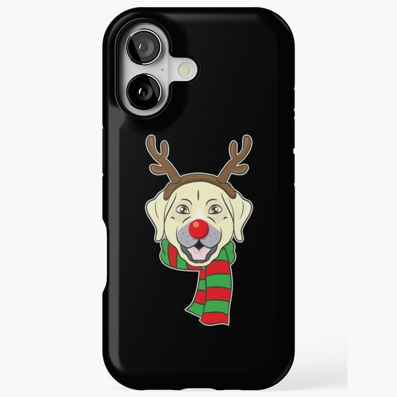 Funny Reindeer Labrador Dog Case for iPhone 11 12 13 14 15 16 17 Pro ...