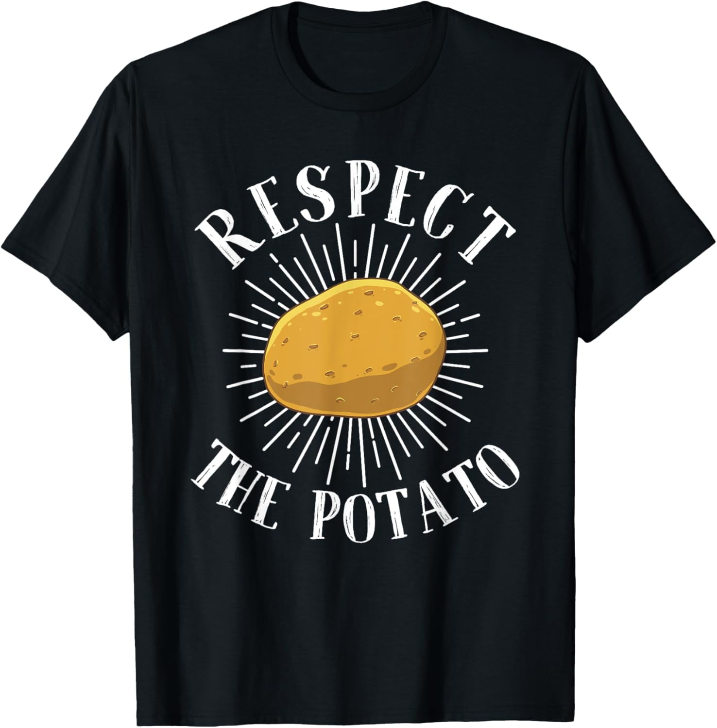 Funny Respect The Potato Gift Men Cute Root Vegetable Lovers T-ShirtMen ...
