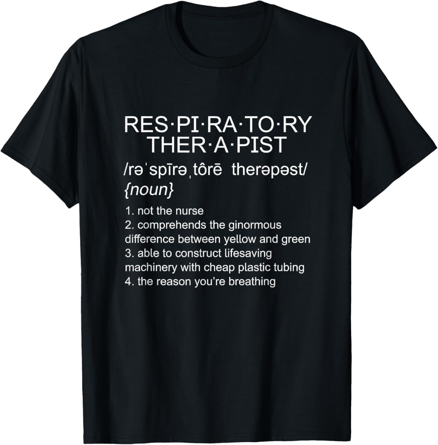 Funny Respiratory Therapist Therapy Definition RT Humor T-Shirt ...