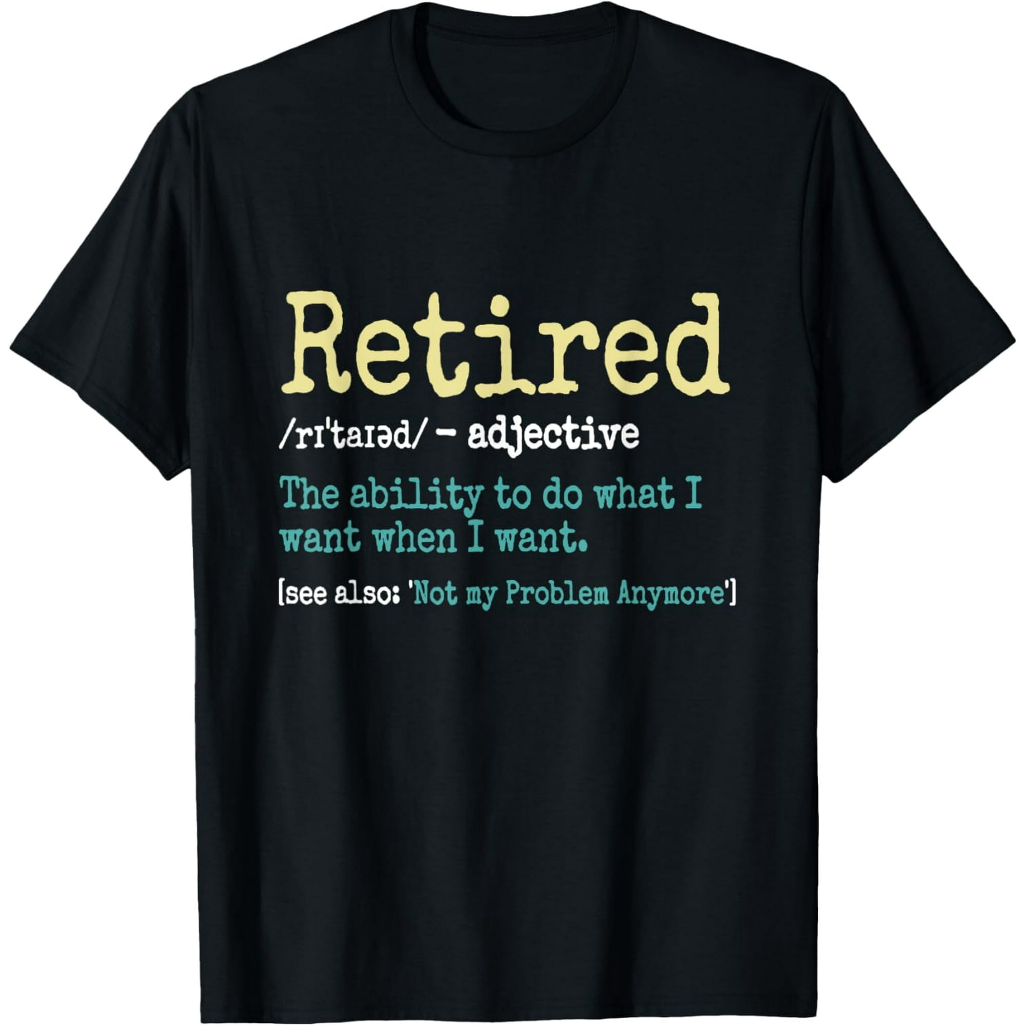 Funny Retirement Definition Saying Gift for Men Retiree Short Sleeve T ...