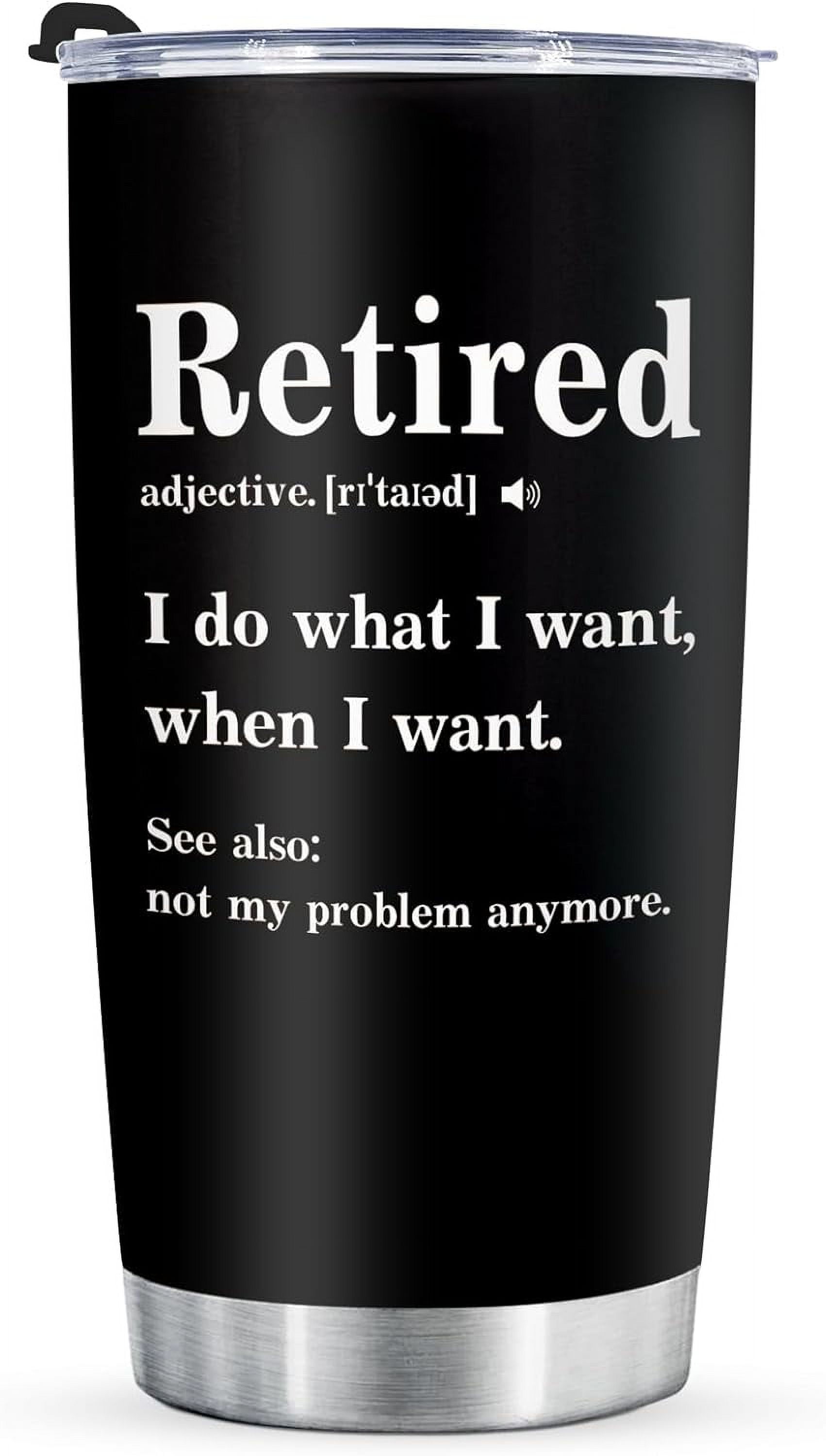 Funny Retirement Gifts for Women Men 20 Oz Retired Tumbler, Happy ...