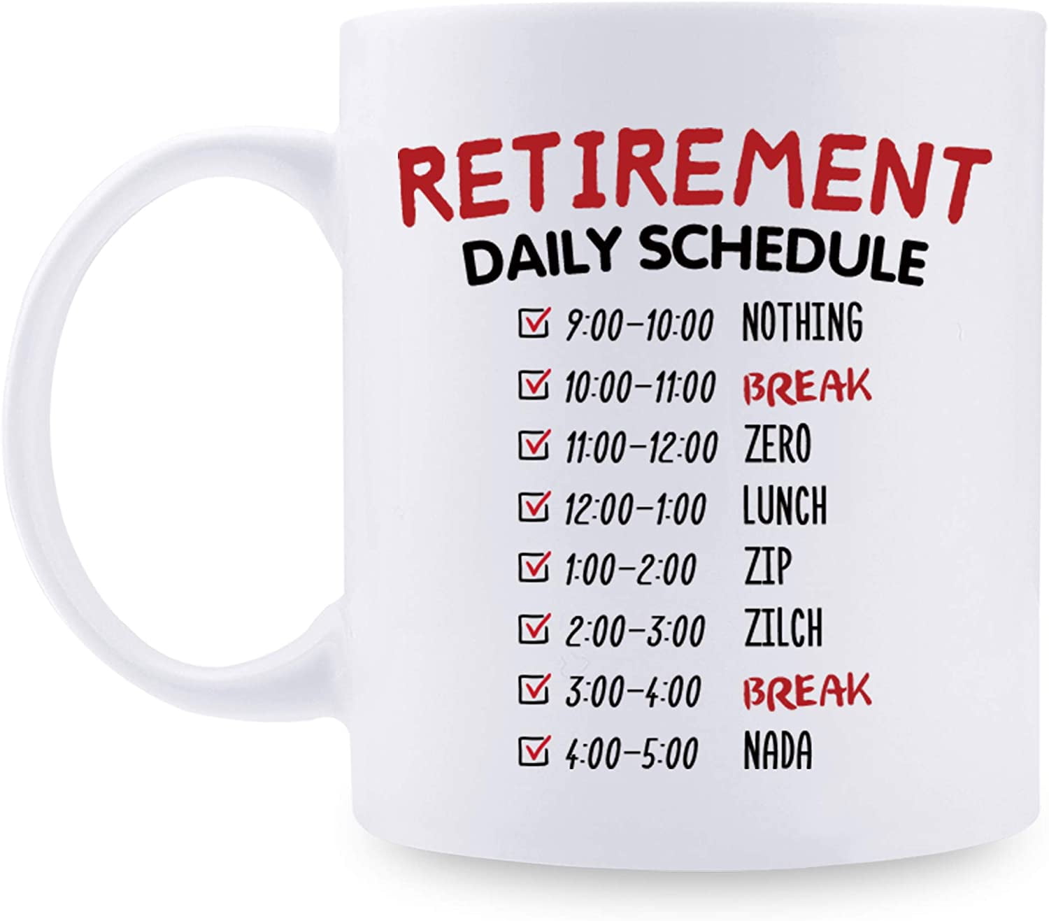 Funny Retirement Gifts for Women Men - Retired Daily Schedule Calendar ...