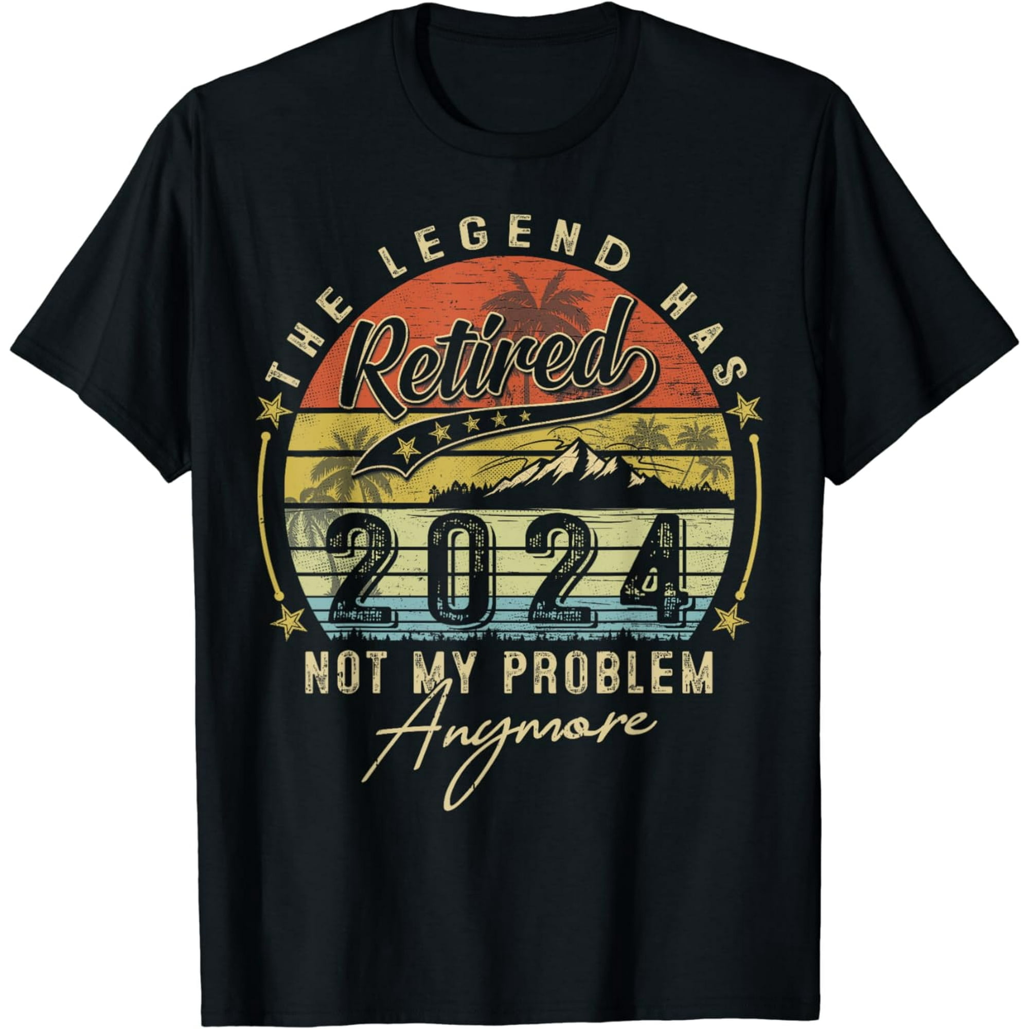 Funny Retirement Graphic T-Shirt "Legend Has Retired" Quote Soft Cotton ...
