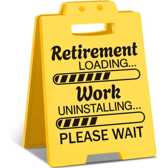 Funny Retirement Loading Double-sided Sign for Office Party Desk and ...