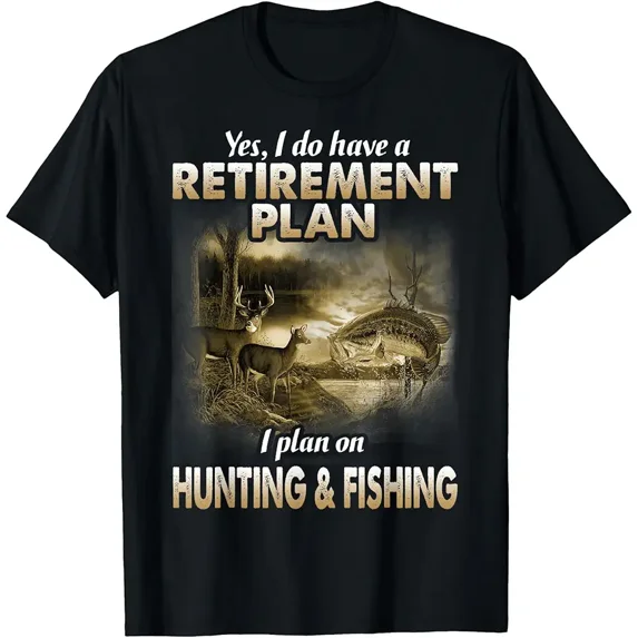 Funny Retirement Plan Hunting Fishing Graphic for Men Grandpa Short ...