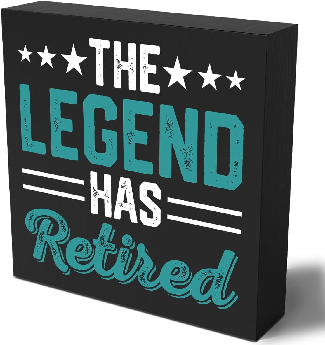 Funny Retirement Wooden Box Sign Plaque the Legend Has Retired Black ...