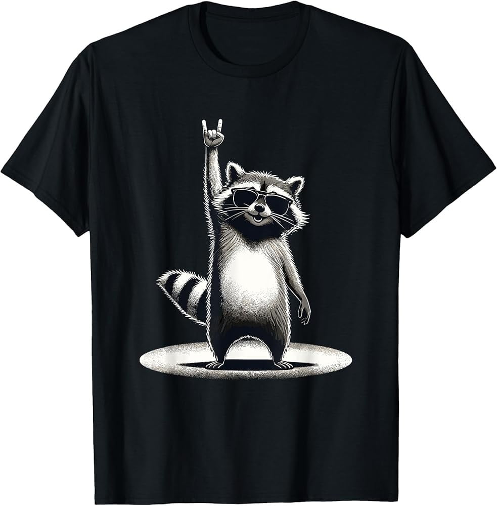 Funny Retro Animal Rock Band Shirt, Cartoon Music Lover Tee - Walmart.com