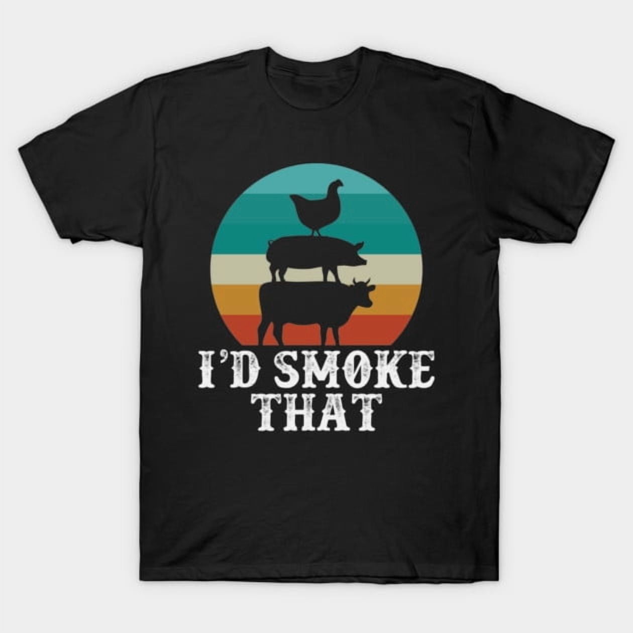Funny Retro BBQ Party Smoker Chef Dad Grill Master Father's Day Cookout ...