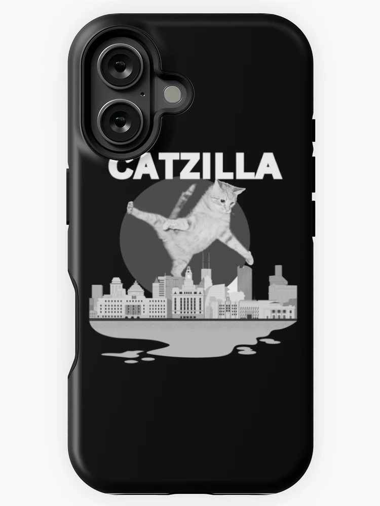 Funny Retro Catzilla Cute Vintage Cartoon Phone Case for 11/12/13/14/15 ...