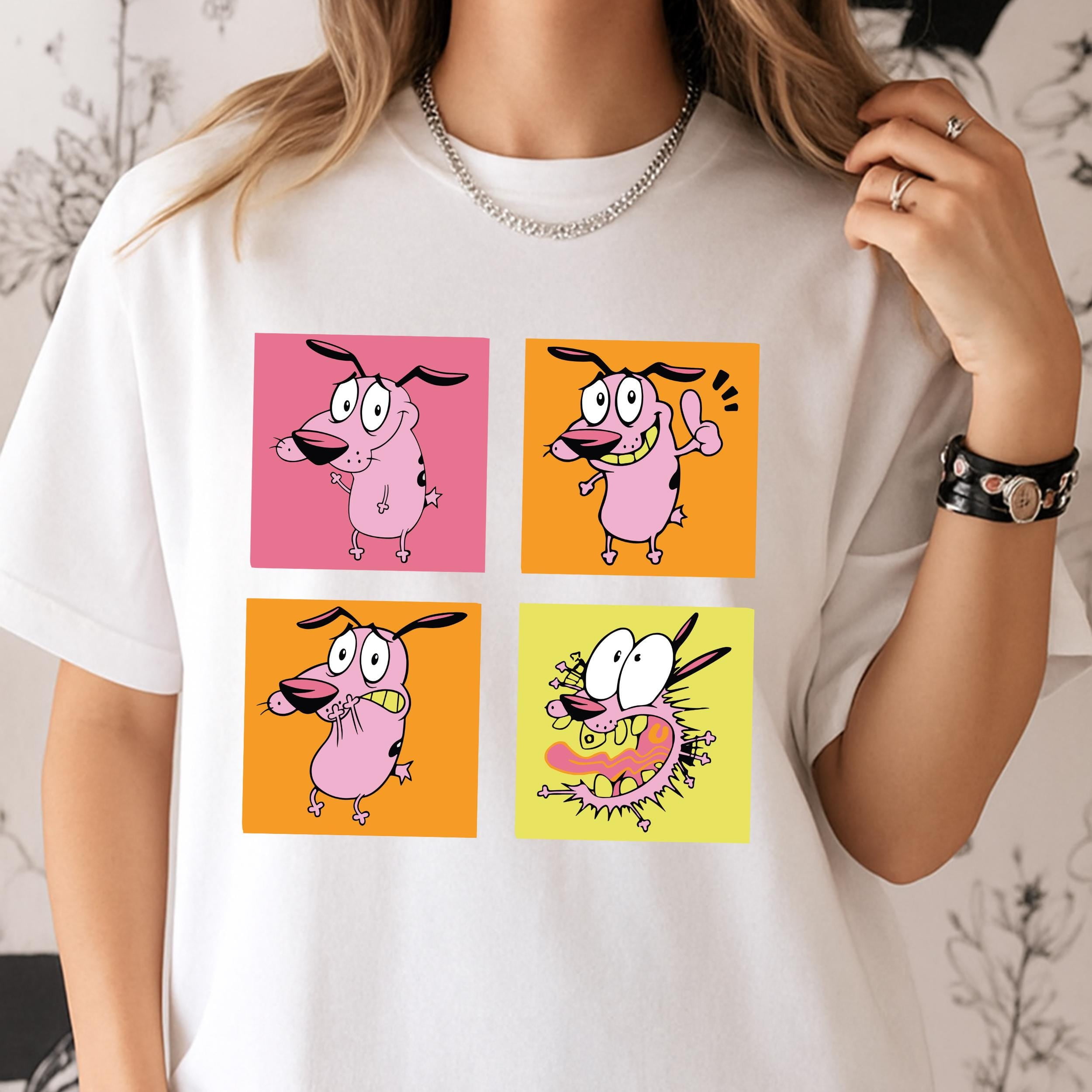 Funny Retro Courage the Cowardly Dog Tee, Limited Edition Y2K Cartoon ...