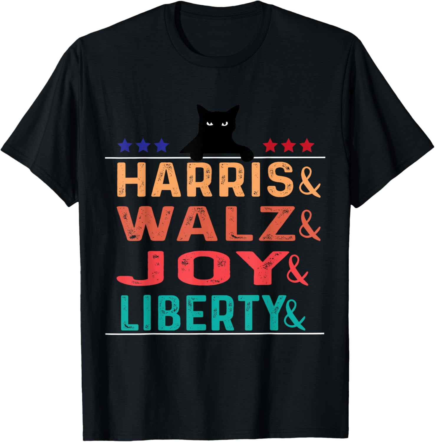 Funny Retro Harris Walz Waltz 2024 Harris Walz Joy Liberty T-Shirt ...