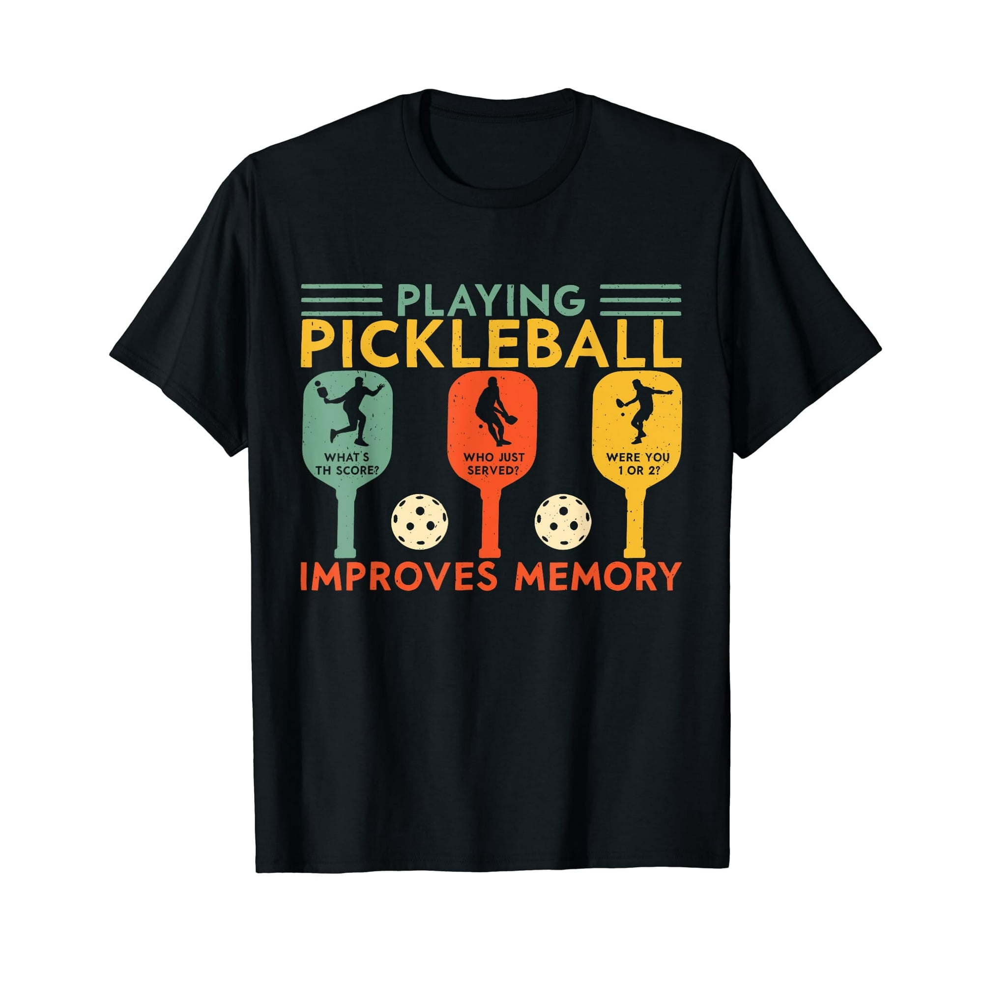 Funny Retro Pickleball Player Memory Gift Unisex Graphic Tee - Walmart.com
