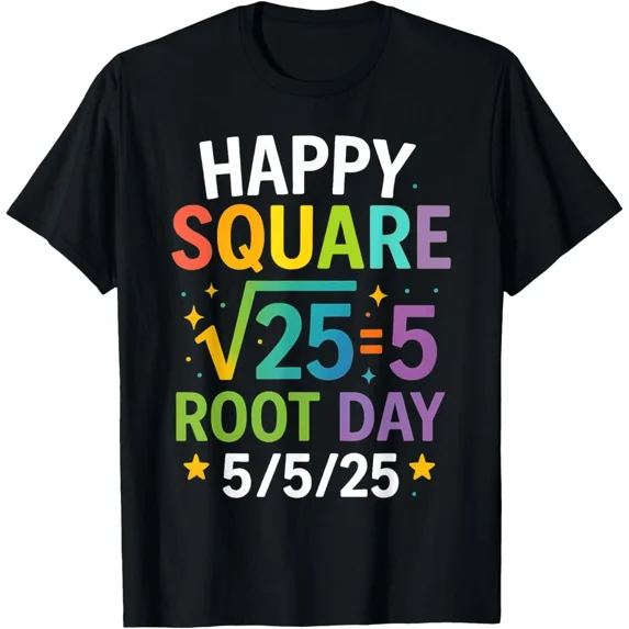 Funny Retro Square Root Day 2025 5/5/25 Math Lover Cool New H12070 ...