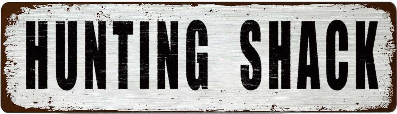 Funny Retro Tin Sign - HUNTING SHACK - For Office,Garage,Garden And Man ...