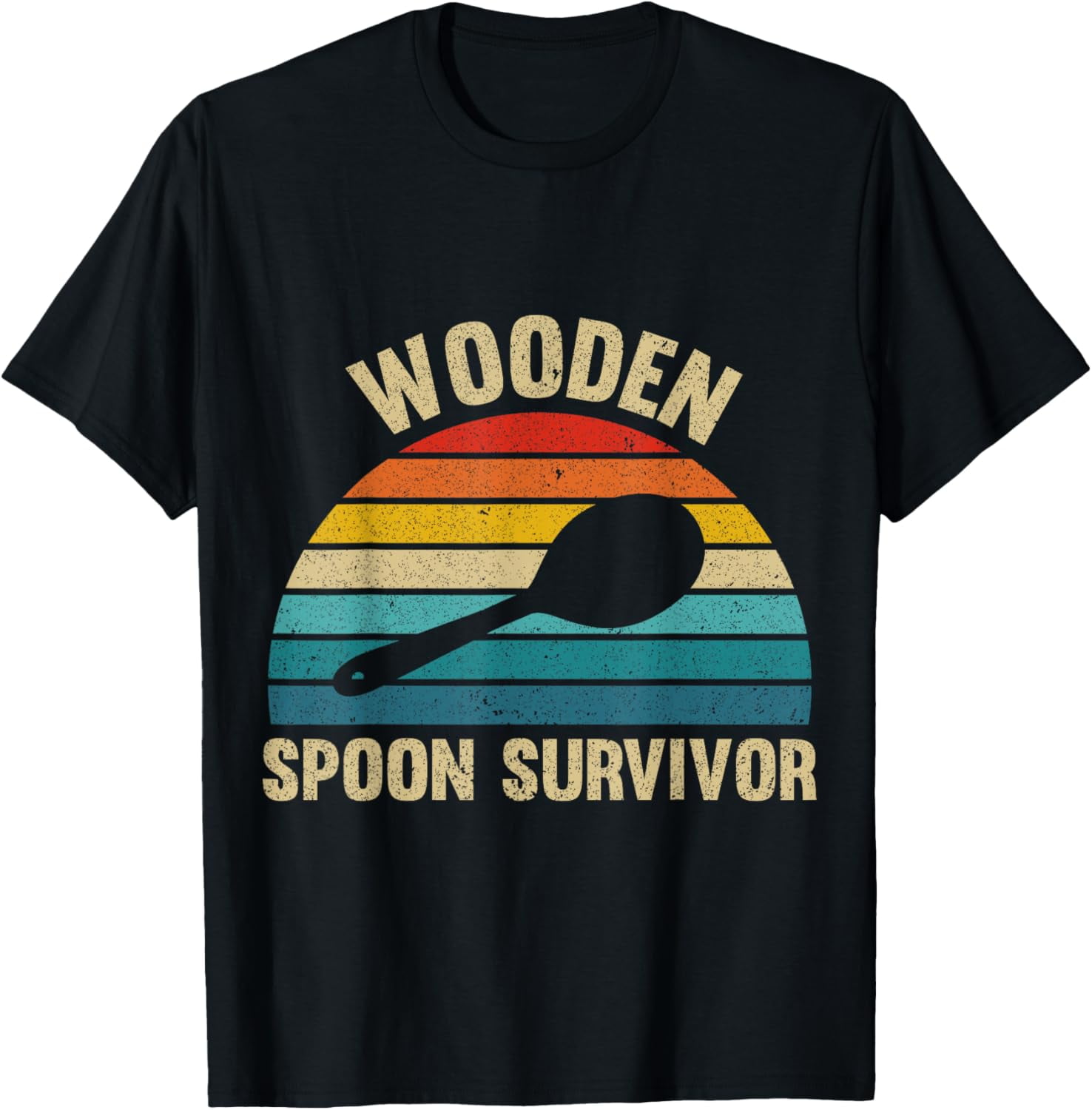 Funny Retro Wooden Spoon Survivor Sarcastic Men T-ShirtBrand clothing ...
