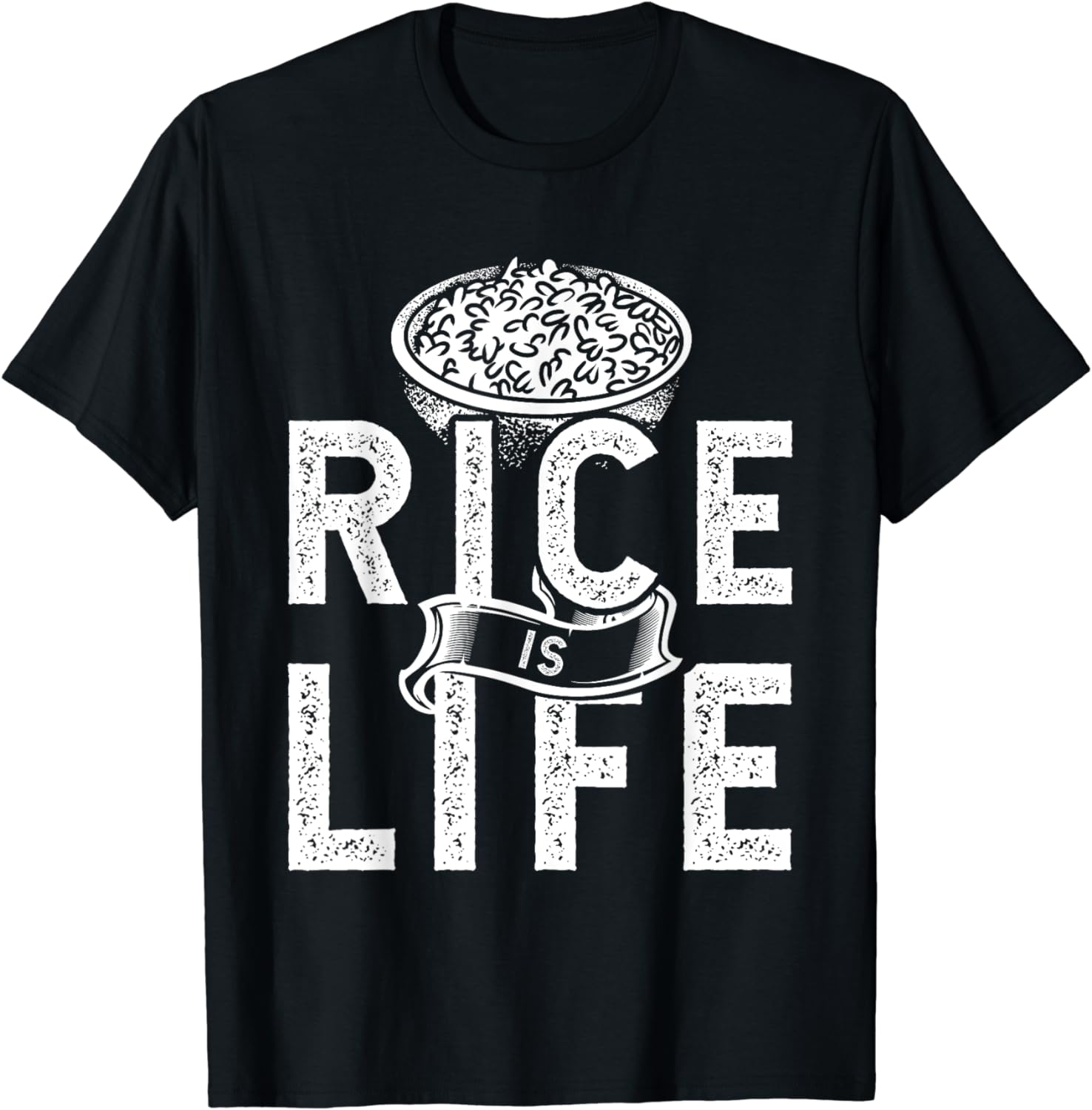 Funny Rice Design For Men Women Rice Asian Food Dish Lovers T-Shirt ...