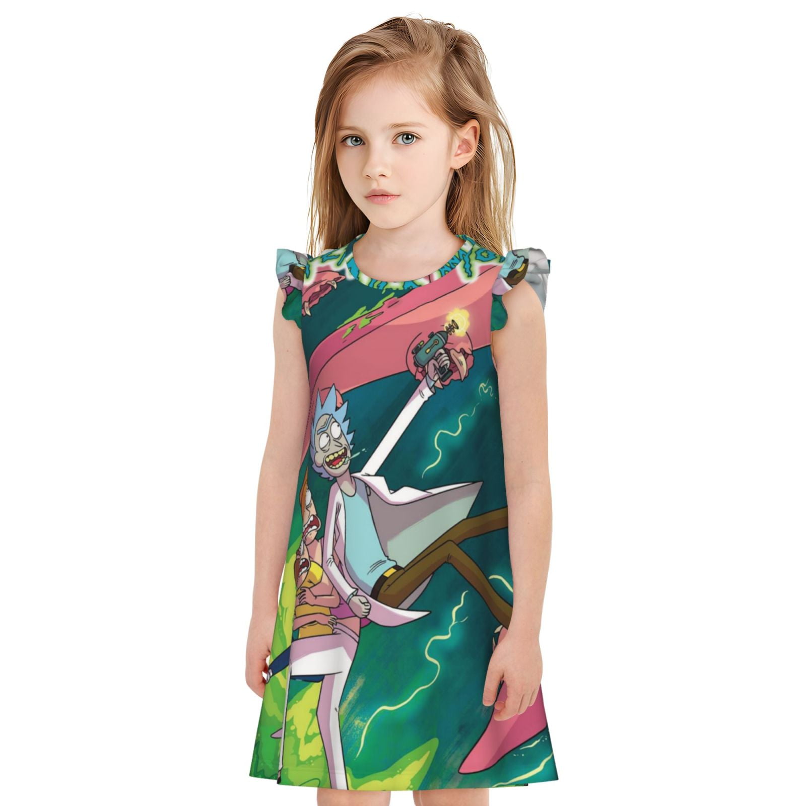 Funny Rick and Morty Girl's Nightgowns Pajamas Dress Soft Children ...