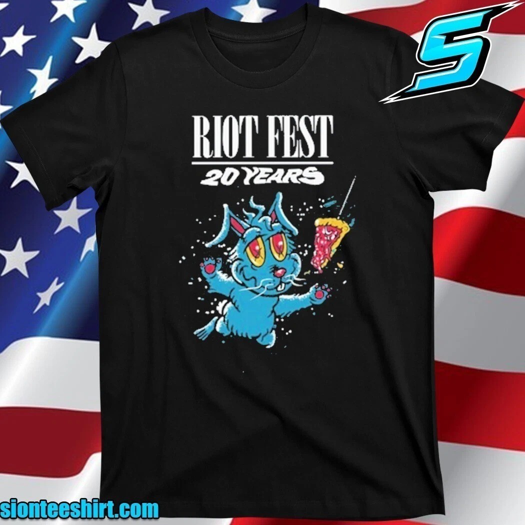 Funny Riot Fest 20 Years Swimming Bunny 2025 T-shirt - Walmart.com