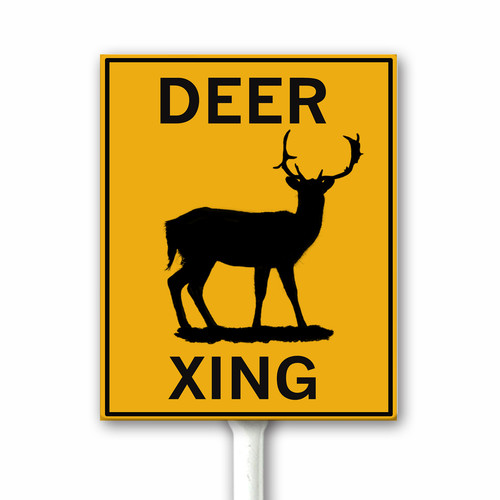 Funny Road Safety Signs, Slow Down Deer Xing Traffic Sign, Speed ...