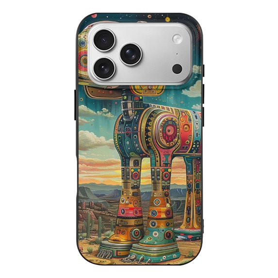 Funny Robot Dog Psychedelic Phone Case Compatible with iPhone 17 Pro ...