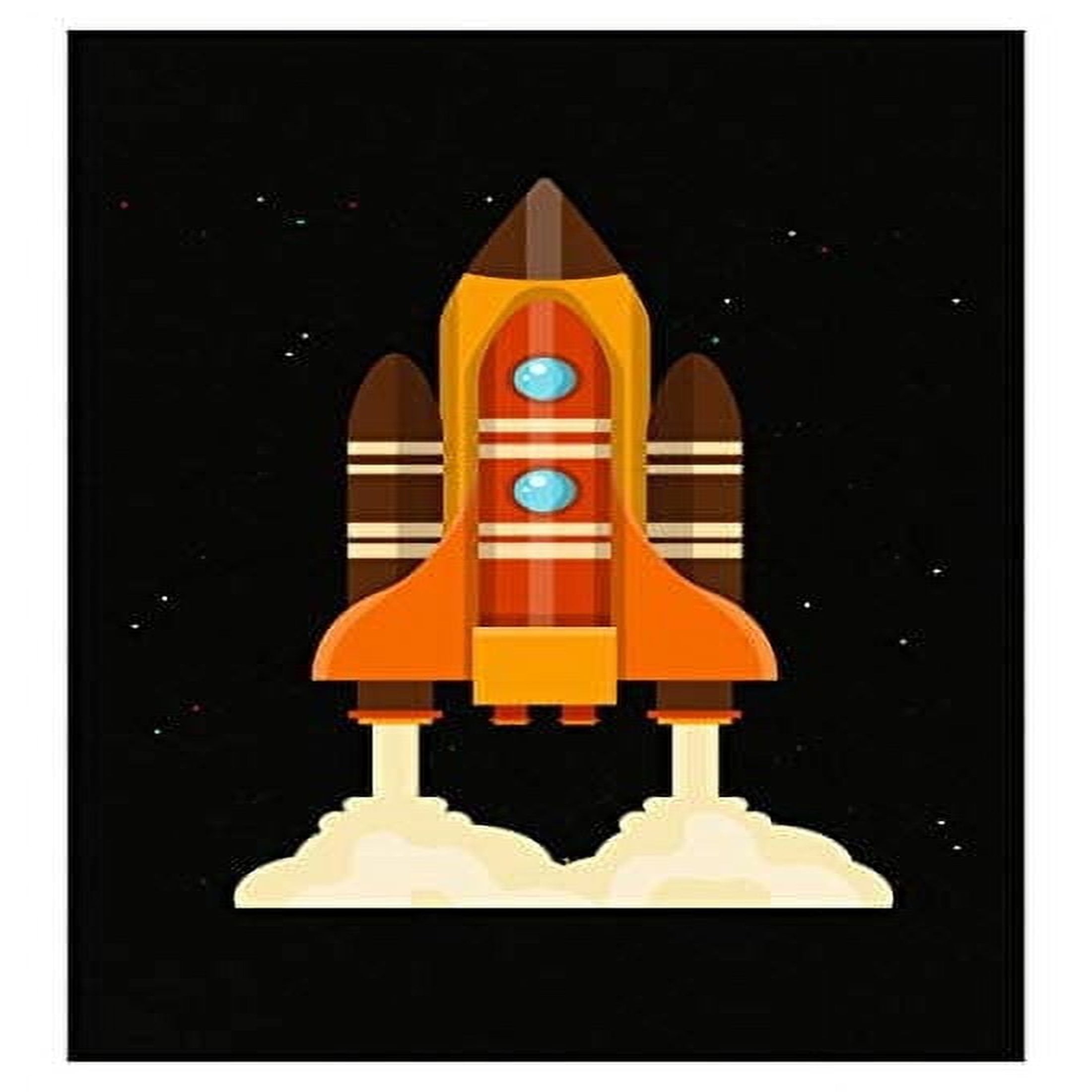 Funny Rocket Ship Poster - Sonic Boom Blast Space Humor Wall Art ...