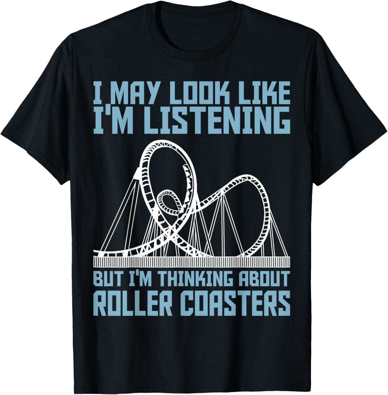 Funny Roller Coaster Amusement Park Lover T-Shirt - Walmart.com