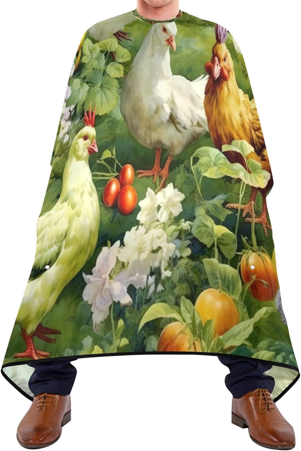 Funny Rooster Salon Cape, Hair Cutting Cape with Snaps, Professional ...