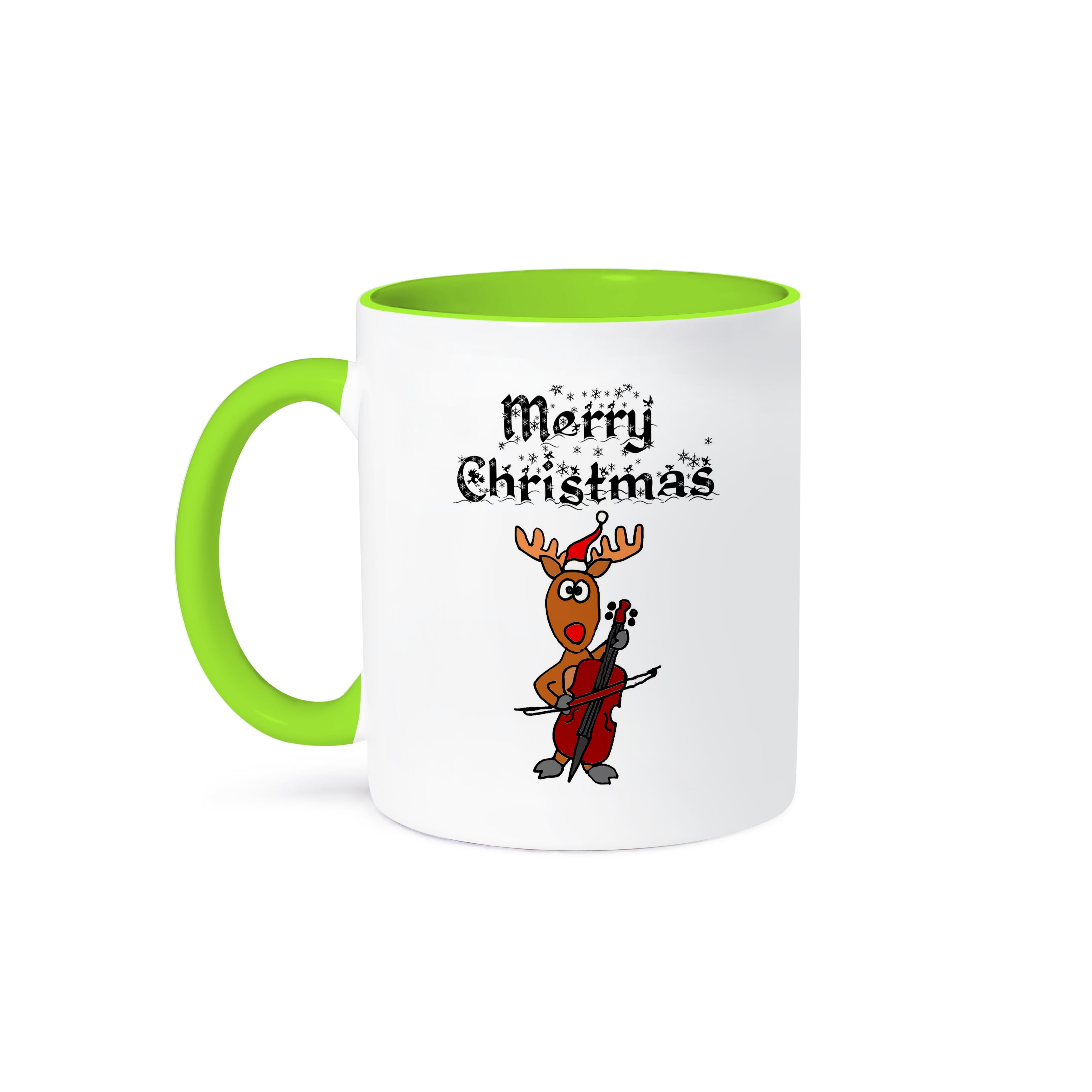 Funny Rudolph Red Nosed Reindeer Playing Cello Music Merry Christmas ...