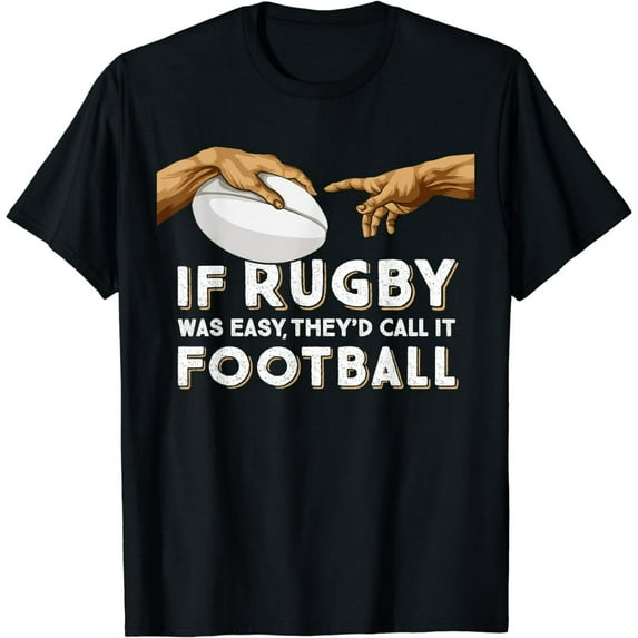 Funny Rugby Sports Parody for Men Graphic Short Sleeve T-Shirt ...