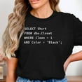Funny SQL Programmer Clean Black Joke Developer Coding Geek Graphic Tee ...