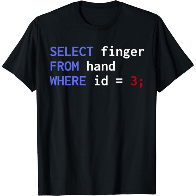 Funny SQL Query Programmer Humor Programming Database Admin T-Shirt ... Funny SQL Query Programmer Humor Programming Database Admin T-Shirt ...