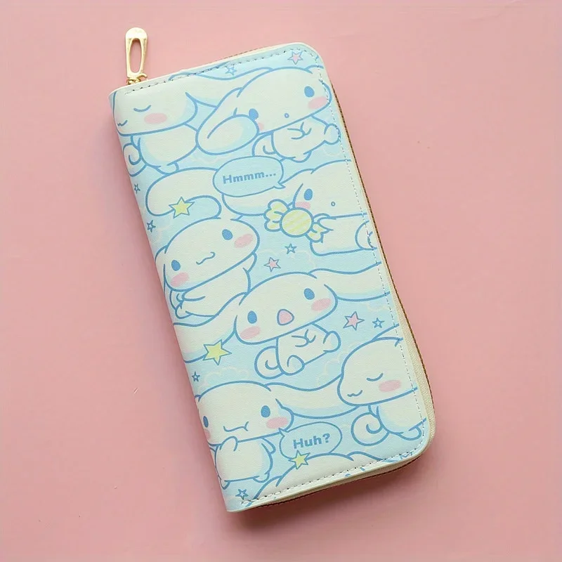 Funny Sanrio Cinnamoroll Anime Cartoon Long Wallet Cute Pu Casual Money ...