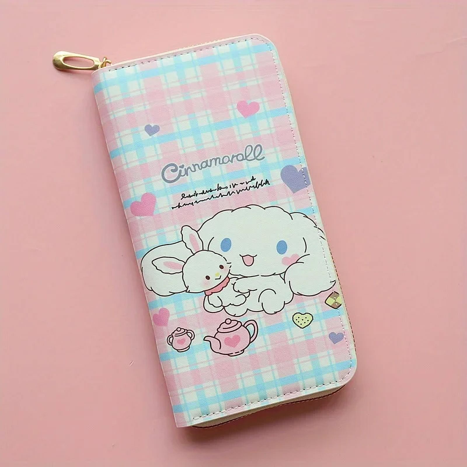 Funny Sanrio Cinnamoroll Anime Cartoon Long Wallet Cute Pu Casual Money ...